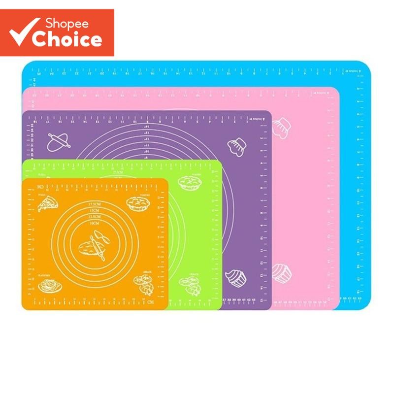 Non-stick Silicone Kneading Dough Mat Cookie Pastry Baking Pads Sheet ...