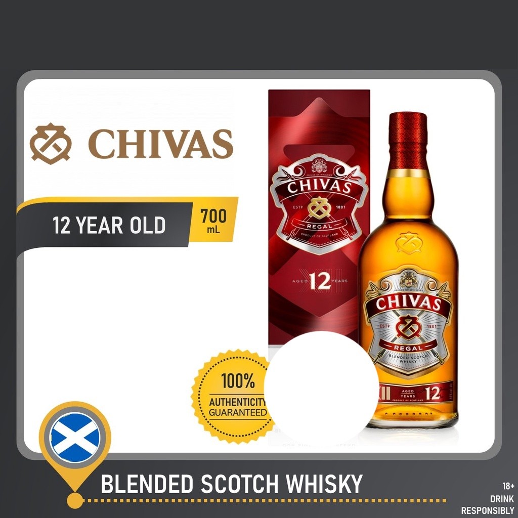 Chivas Regal Blended Scotch Whisky 12 Year Old 700ml NO BOX | Shopee ...