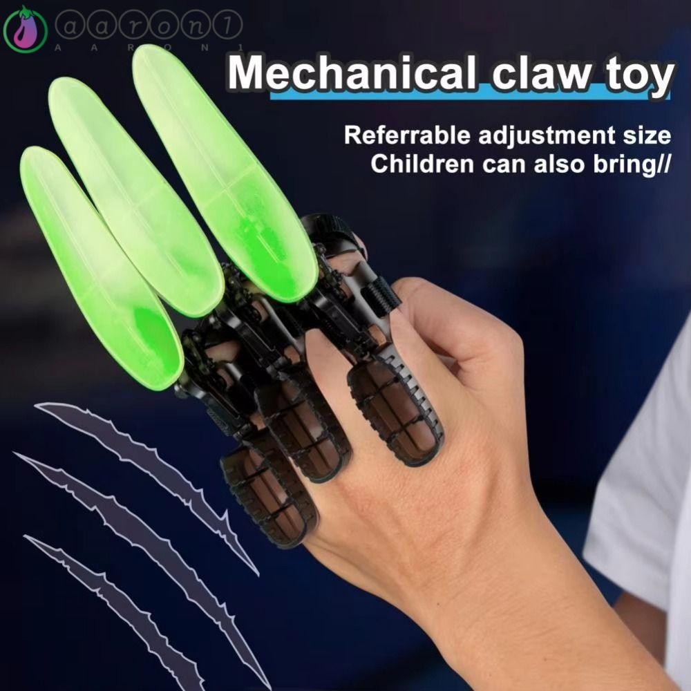 AARONB 3pcs Retractable Mechanical Claws, 3D Assembly Luminous Glowing ...