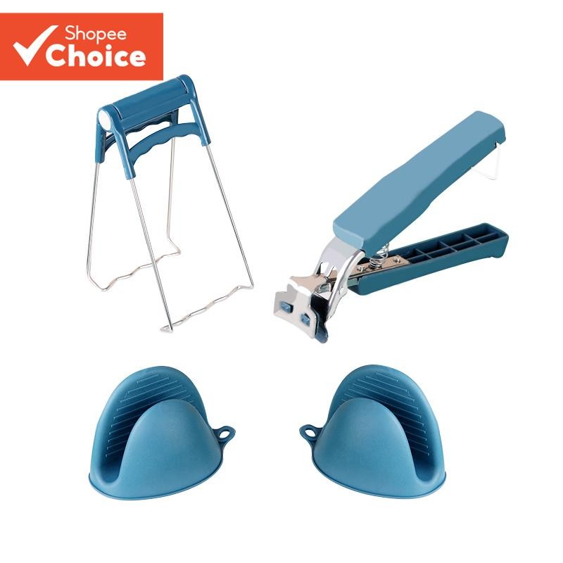 Kitchen anti scalding bowl clamp and anti slip pad 3-piece set of ...