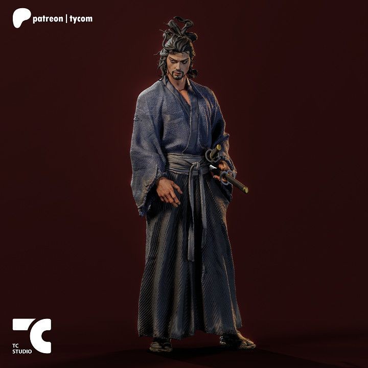 [48h Shipment] Version Langke Xing Miyamoto Musashi GK White Model 3D ...