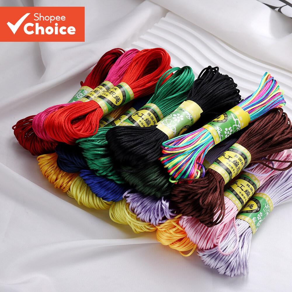 St.kunkka 20 Meter 24 Colors Nylon Braided Rope Chinese Macrame Knot ...