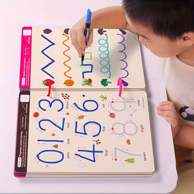 Reusable Magic Practice Copybook Set for Kids,Pen Control Training and ...