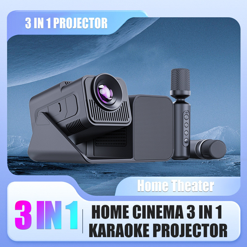 Karaoke Projector 1080P Portable Projector HD for Home and Office Use ...