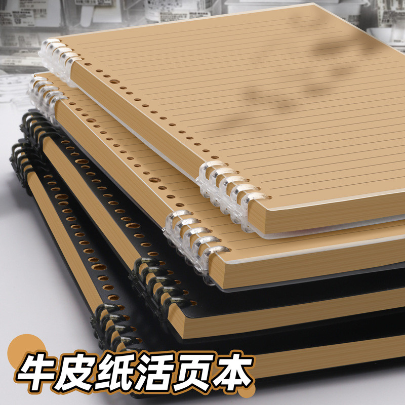 Kraft Paper Loose-Leaf Book b5 Detachable Notebook a5 Blank Inner Page ...