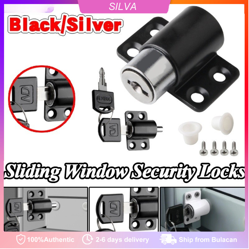 Sliding Patio Door Lock Catches Set Window Bolt Security Lock With 2 ...