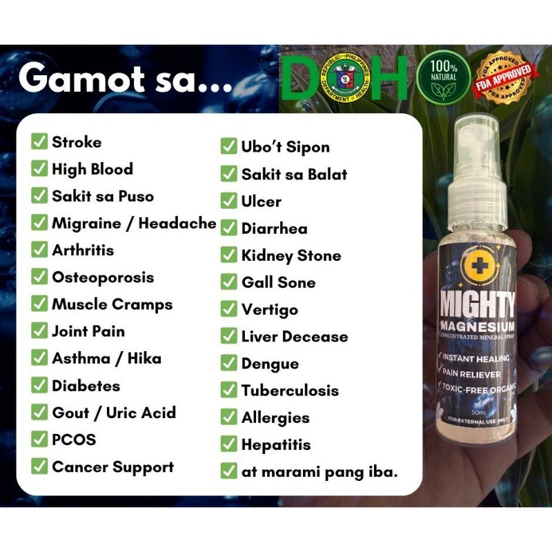 Mighty Magnesium Concentrated Mineral Spray | Shopee Philippines