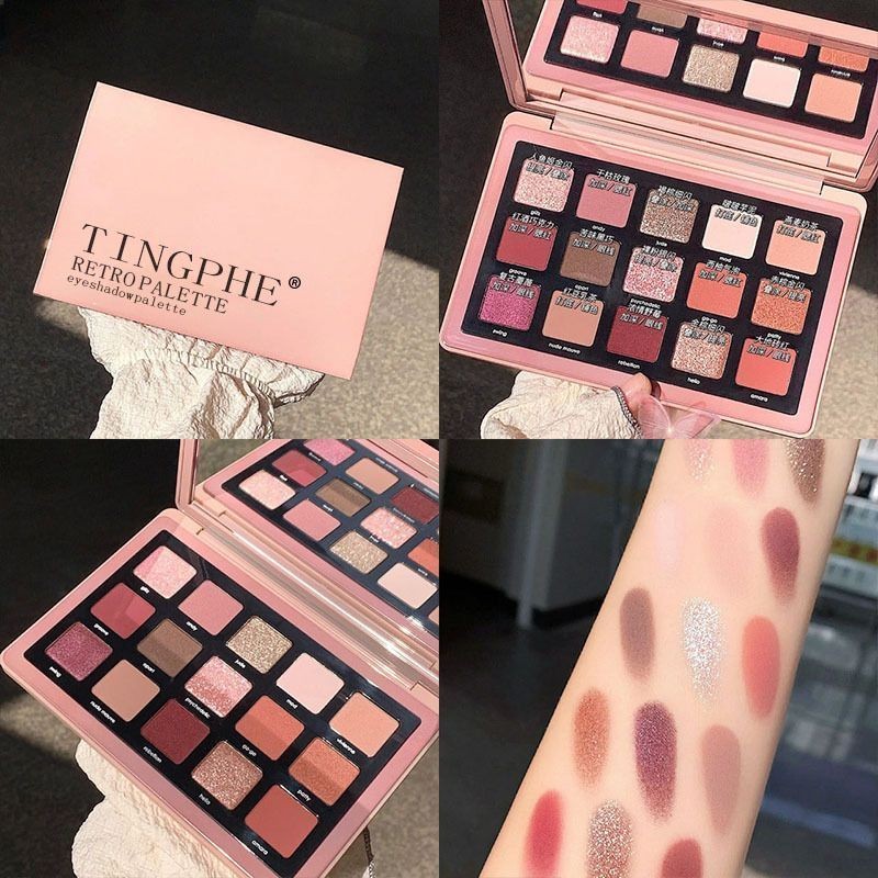 Multicolor eyeshadow palette Natasha 15 color cool cement gr Multicolor ...