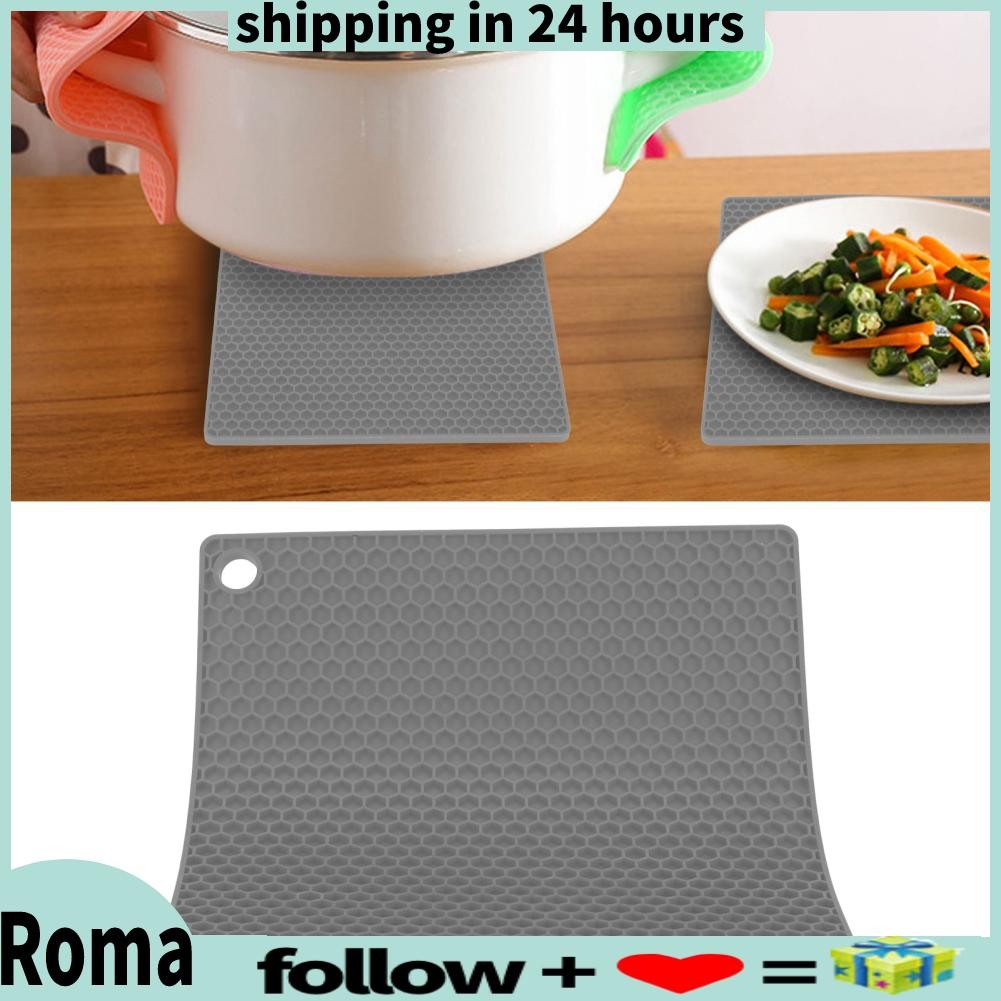 romanticshop-ph Placemat 17x17cm Insulation Mat Silicone Temperature ...