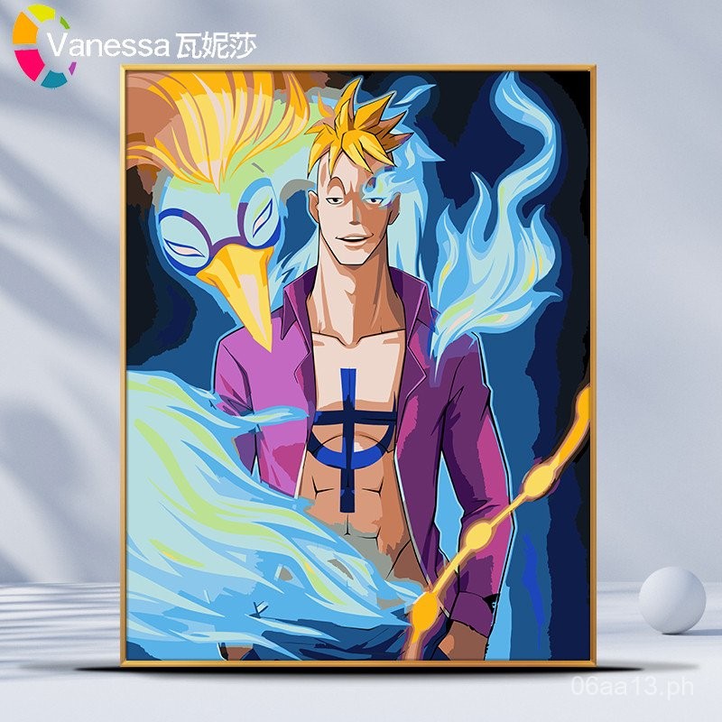 Digital Oil Painting diy Drawing Anime Cartoon One Piece Maki Hand ...