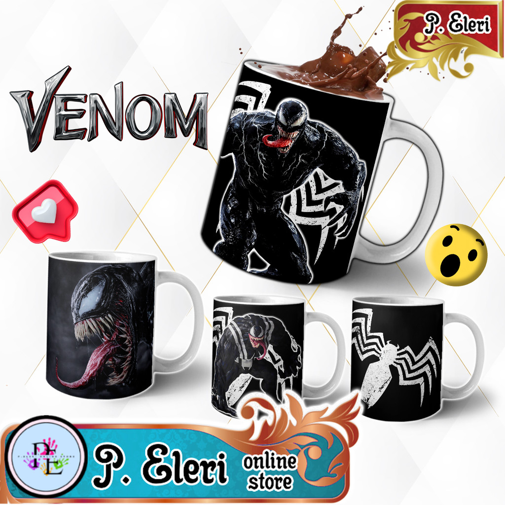 VENOM THE VENOM SPIDERMAN MARVEL MUG DESIGN P.ELERI O.S. | Shopee ...