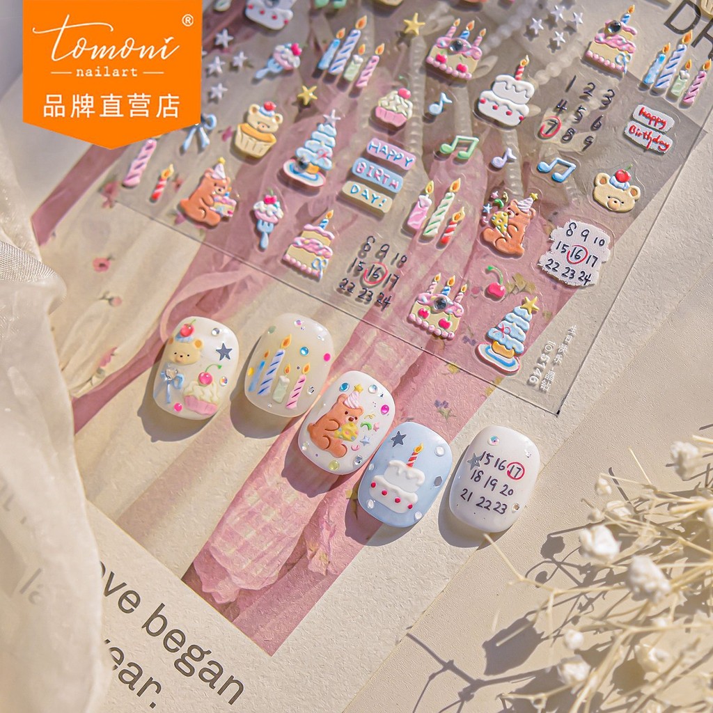 tomoni Crystal Diamond Nail Stickers ins Hot-Selling Cute Children's ...