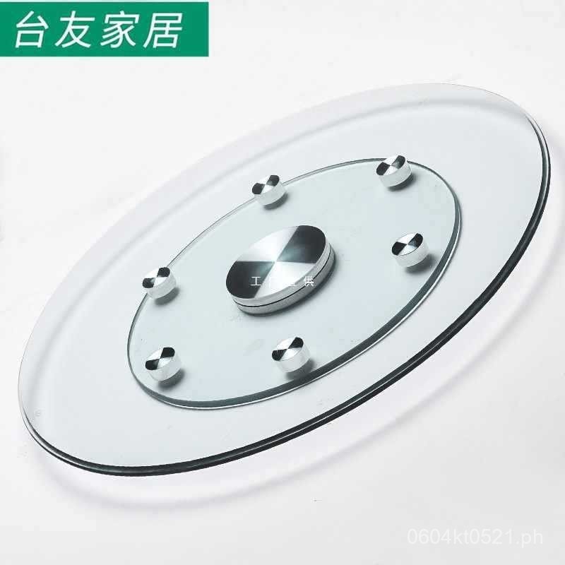 Hotel Turntable Turntable Round Table Glass Dining Table Tempered Glass ...