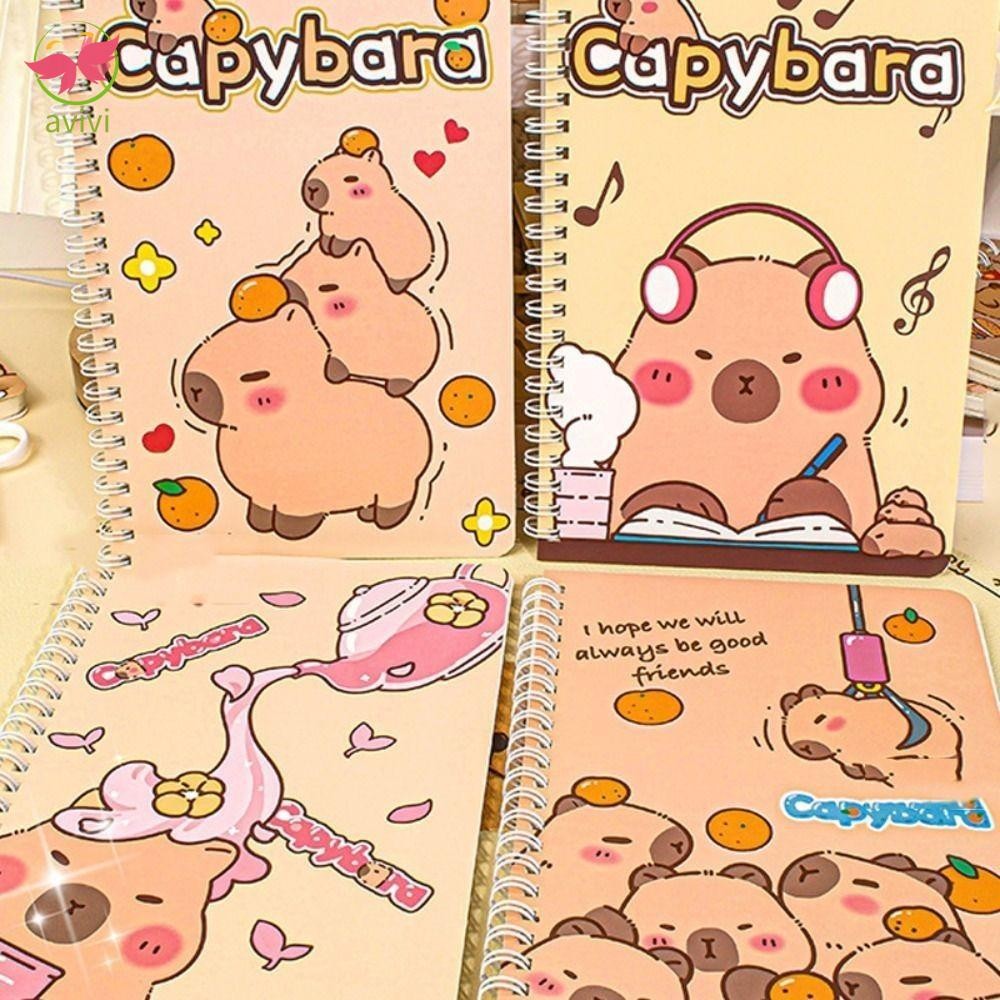 Cartoon Cute Kawaii Capybara Waterproof A5 coil book high value ...