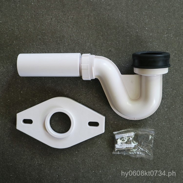 In-Wall Urinal Drain Pipe Connector Downflow Trap Plastic Modified Rear ...