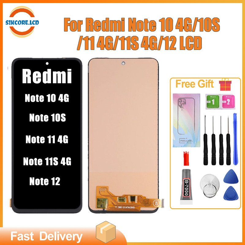【SIKCORE】LCD for Redmi Note 10 4G/10S/11 4G/11S 4G/12 Screen + Repair ...