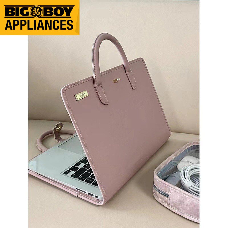 Pink Laptop Sleeve Fashion with Handle PU Laptop Protective Case Laptop ...
