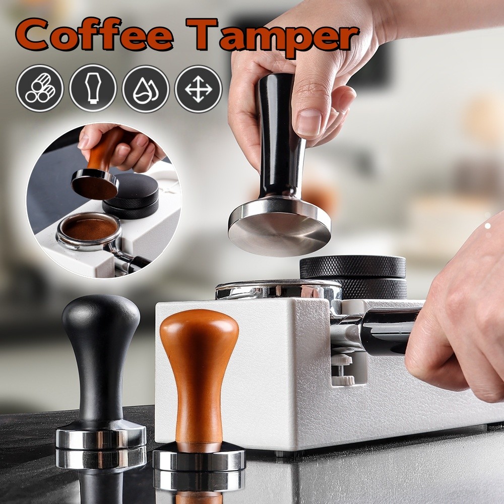 Coffee Tamper 51/53/58mm Espresso Coffee Tamper with Spring Stainless ...
