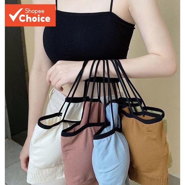 Summer Sexy Solid Padded Camisole Slim Ribbed Backless Crop Top ...