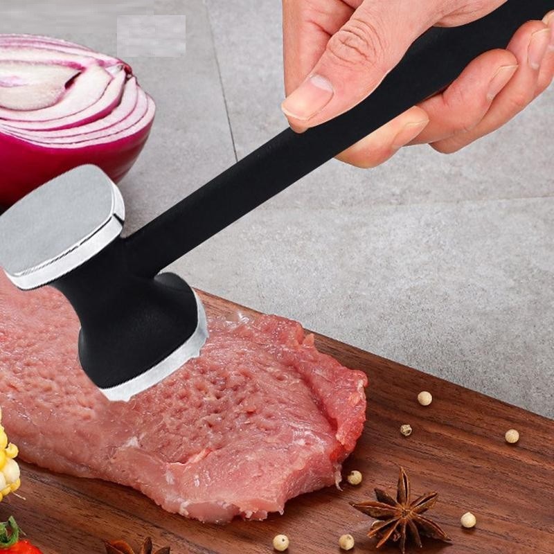 Steak Hammer Mallet Double-Sided Zinc Alloy Meat Tenderizer Meat ...