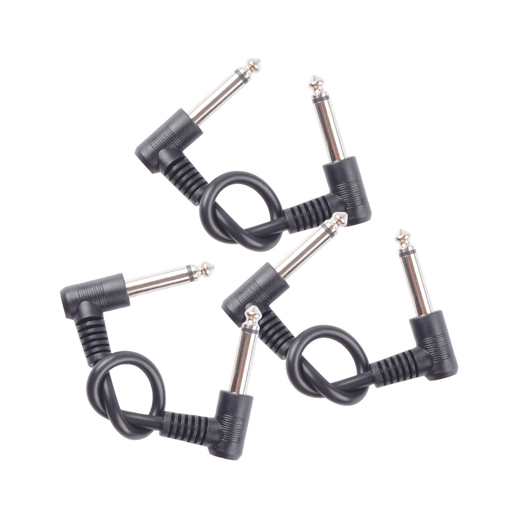 3Pcs Guitar Patch Cables 7 Inch Guitar Pedal Cable 6.35mm Interface ...