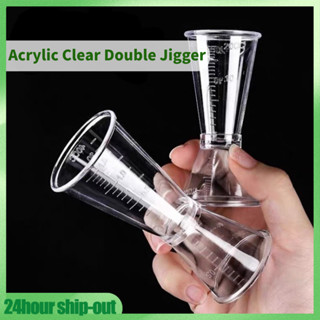 Acrylic Clear Double Jigger 40cc Measuring Cup 100ml for Milk Tea ...