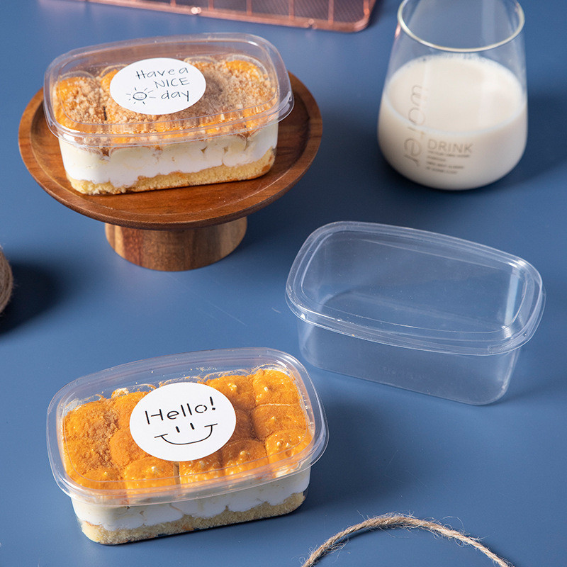 25pcs 280ML Mini Loaf Deli Container Clear Rectangle Container For ...