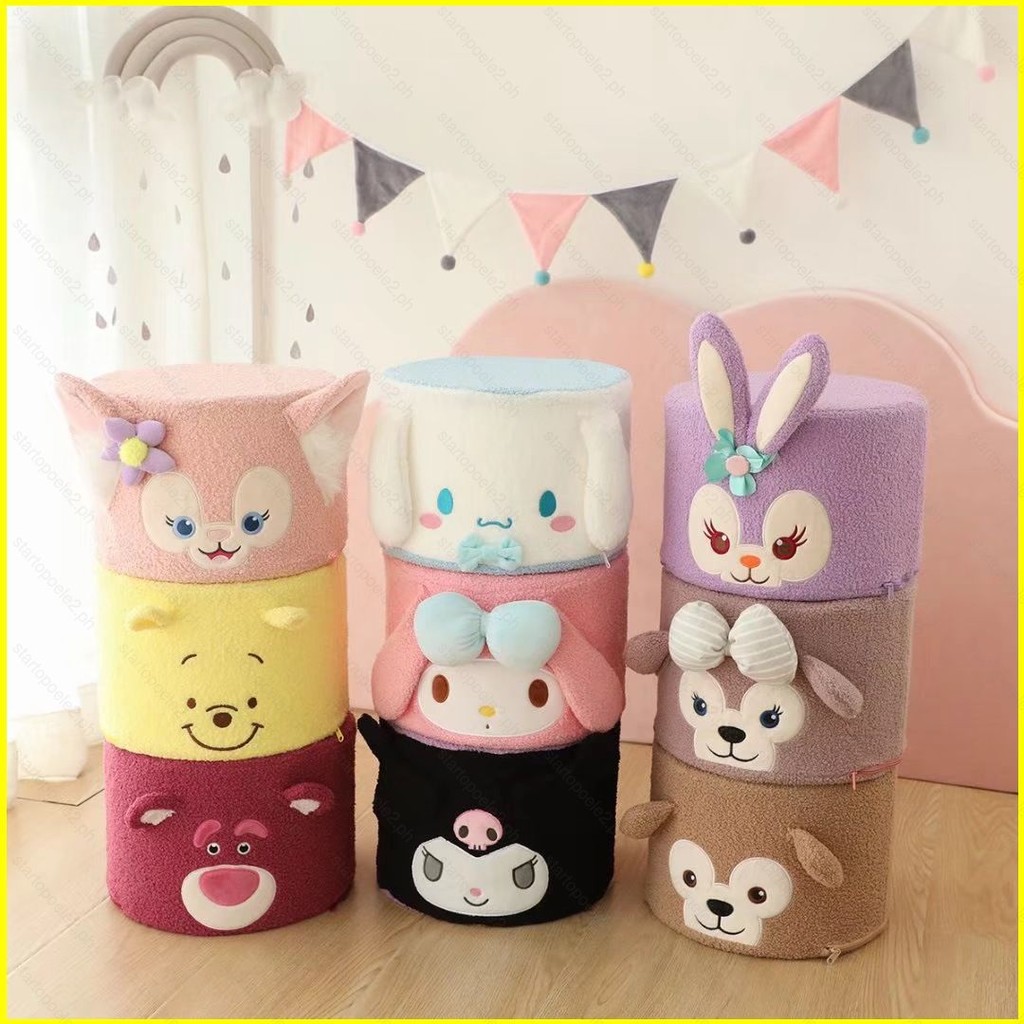 ST2 Sanrio Disney Cartoon cute plush sofa stool round living room ...
