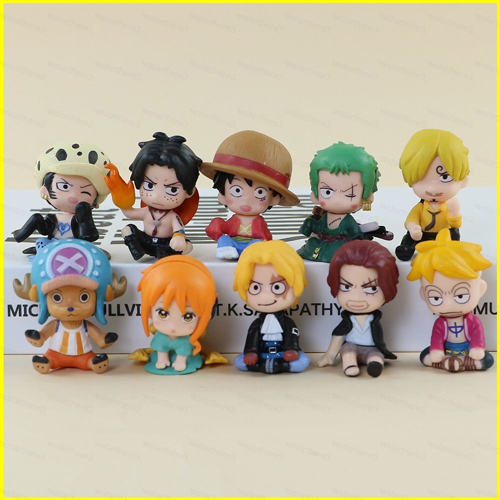 NS3 10pcs One Piece Action Figure Q Version Luffy Ace Zoro Sanji Law ...