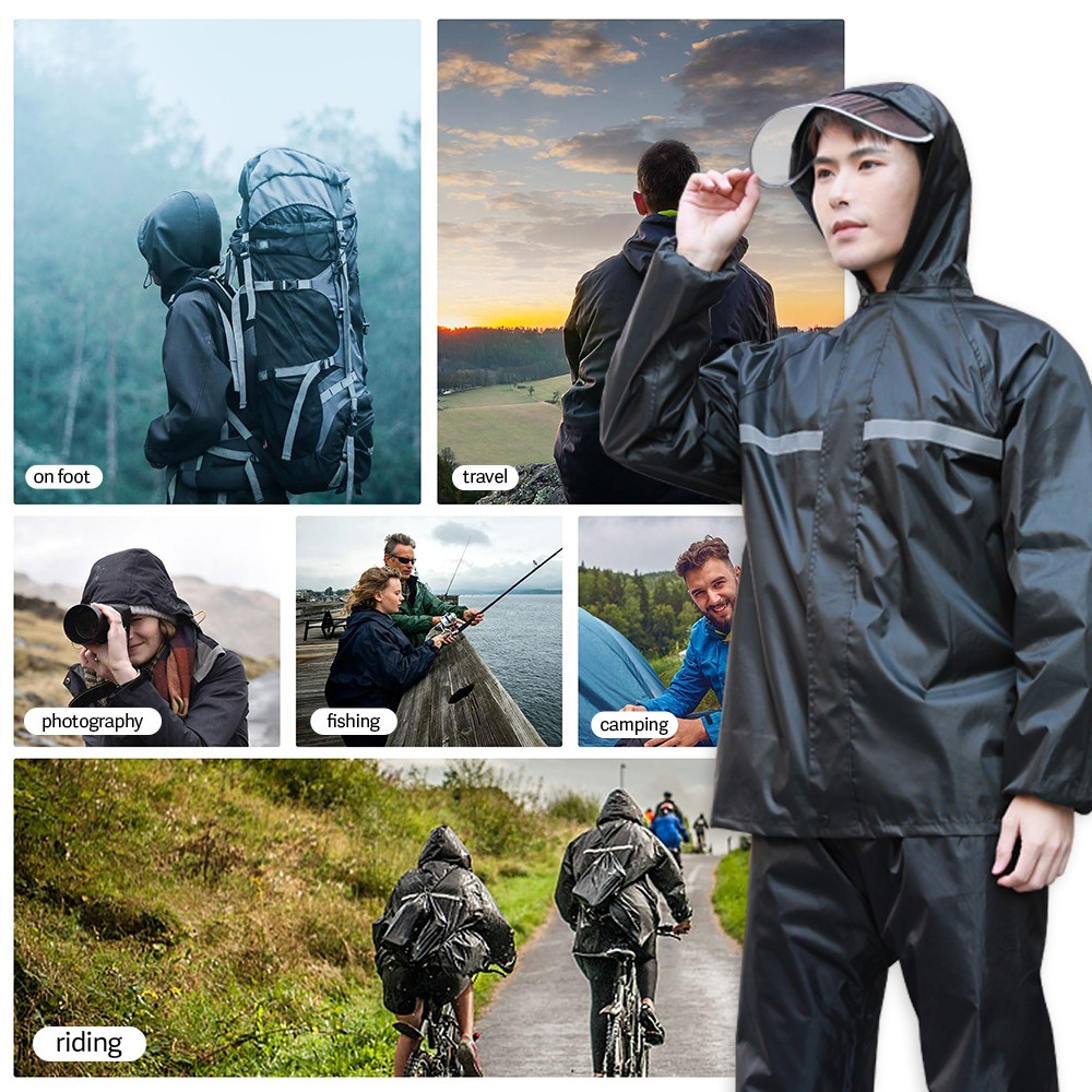 Waterproof Motorcycle Raincoat for Adults – Kapote Outdoor Rain Suit ...