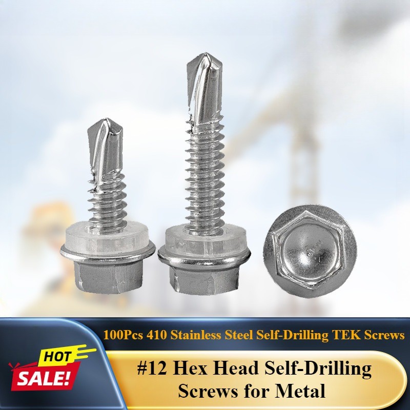 [Ready Stock] 100Pcs 410 Stainless Steel Dovetail Screw Outer Hexagon ...