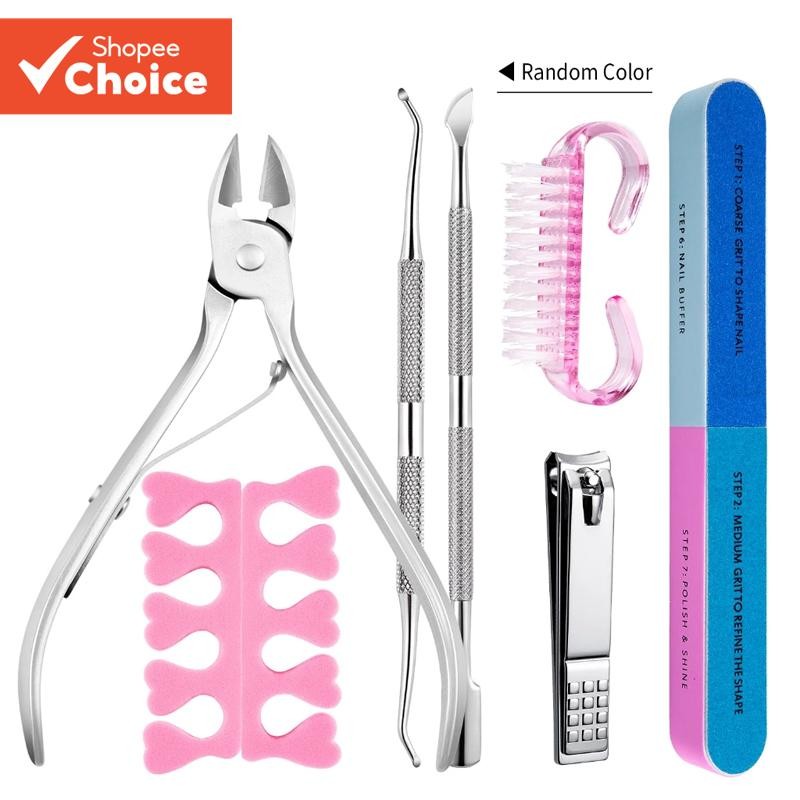 7-Piece Nail Manicure Set: Includes Nail File, Cuticle Pusher, Gel ...