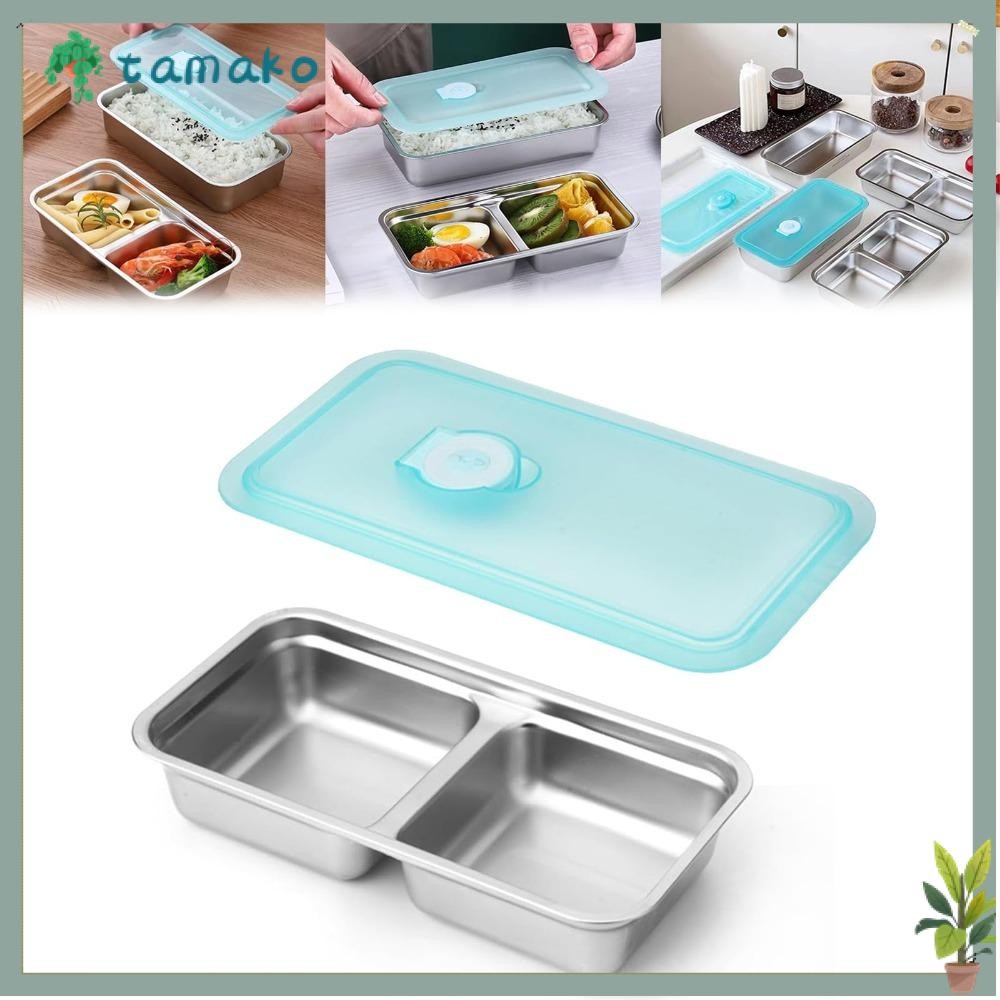 TAMAKO Snack Containers, Stainless Steel with Lids Snack Box, Reusable ...