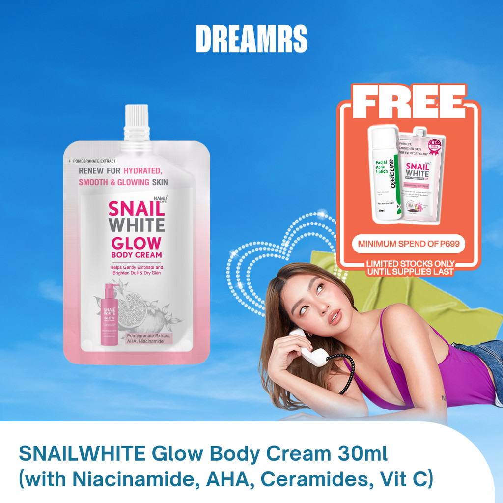 SNAILWHITE Glow Body Cream 30ml (with Niacinamide, AHA, Ceramides, Vit ...