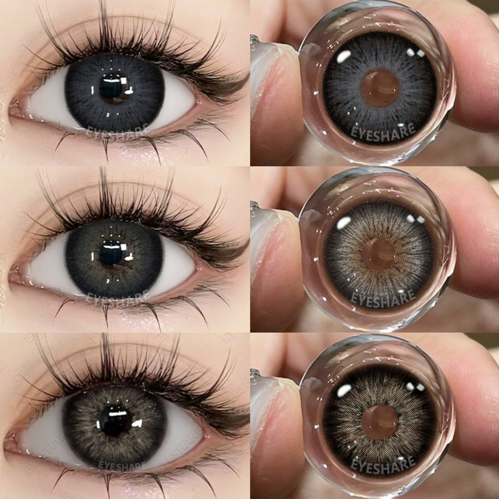 EYESHARE Black Colored Contact Lenses for Big Eye Student Contact ...