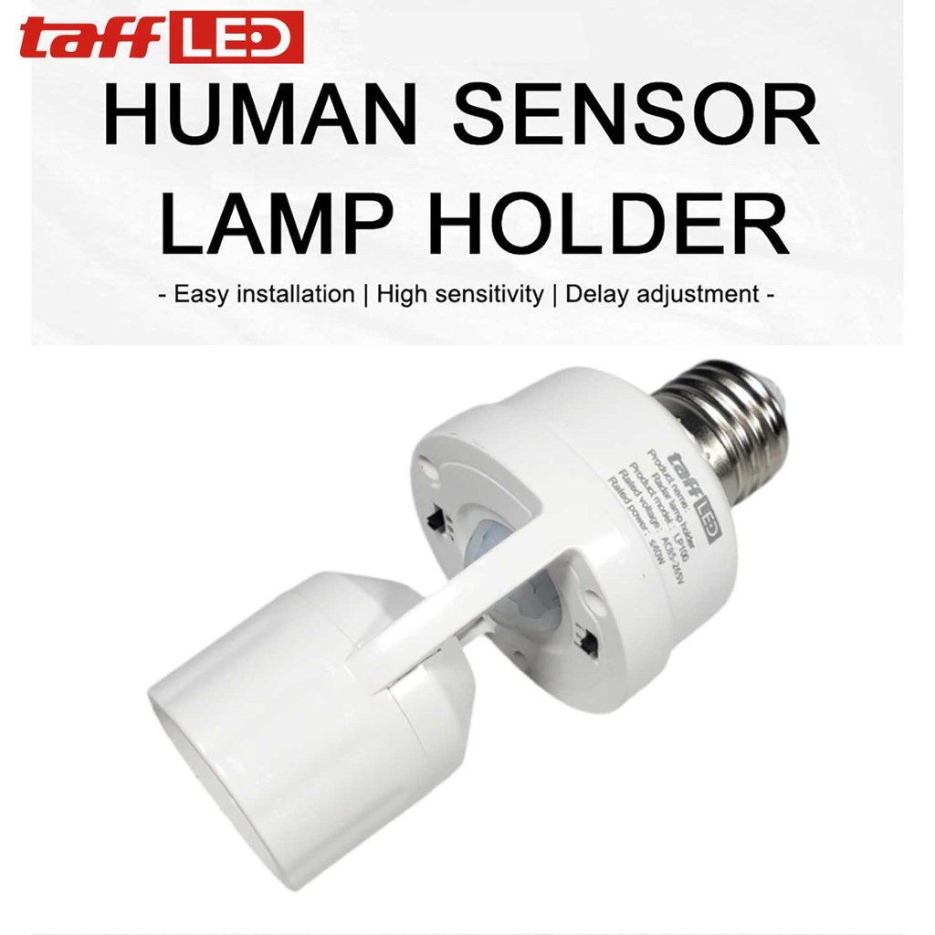 PIR Sensor Bulb Light Fittings Adjustable Timer 40W E27 - LP100 ...