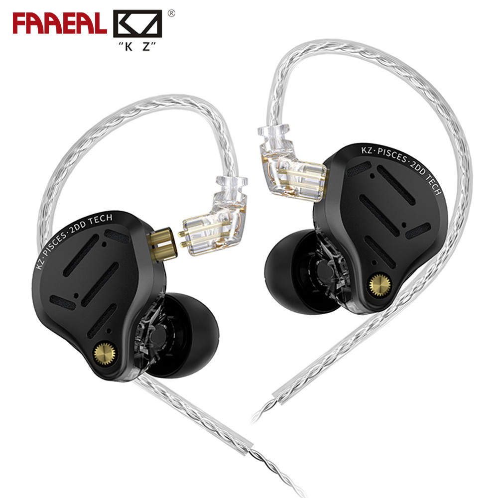 FAAEAL KZ Pisces Earphone Standard/Tuning Edition Dual Dynamic Driver HiFi Sound Monitor Earbud ...