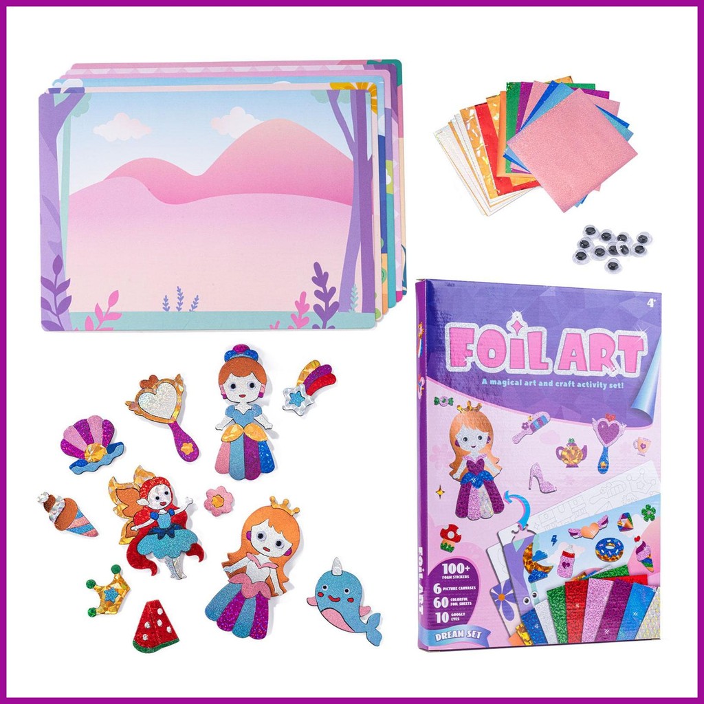 Foil Art for Kids Foil Art Kit Educational Toys for Boys and Girls Ages ...
