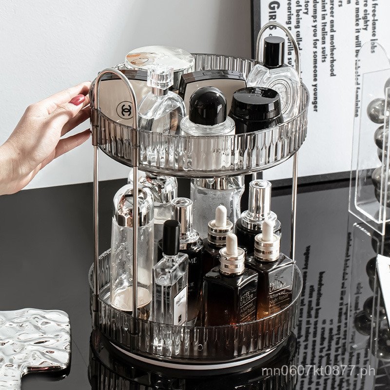 Storage Box Makeup Turntable Organizer Rotating Light Luxury Dressing ...