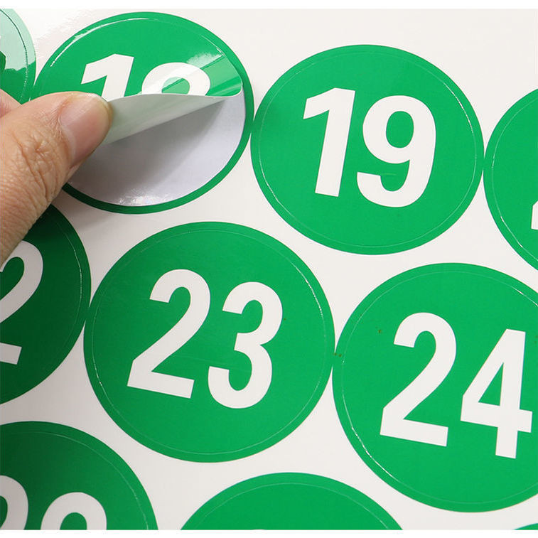 Office Desk Waterproof Number Stickers Monthly Labels for Office Seats ...