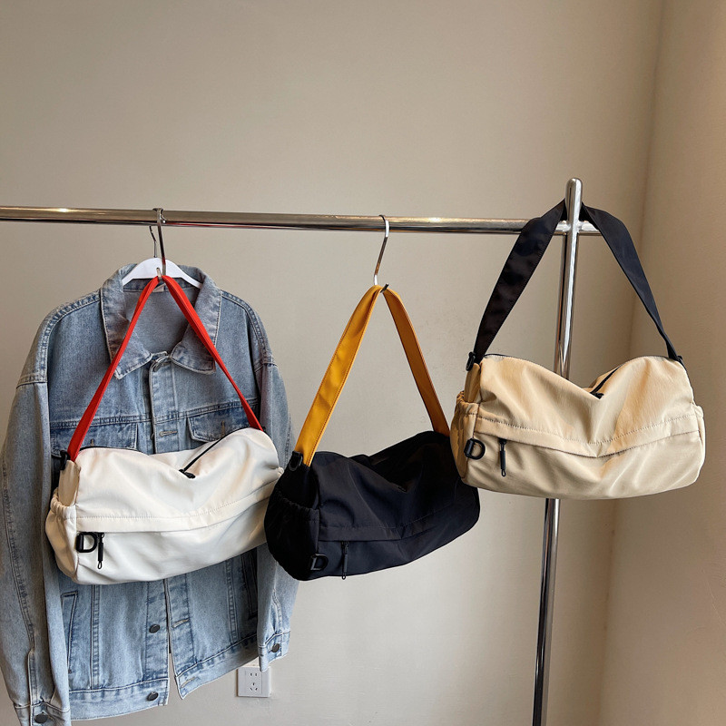 2025 Diagonal Bag Simple Men Women Style Messenger Bag Contrast Color ...