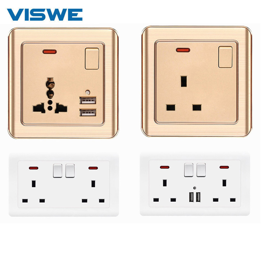 VISWE | usb socket | universal socket | wall socket | power socket | C50 | Shopee Philippines