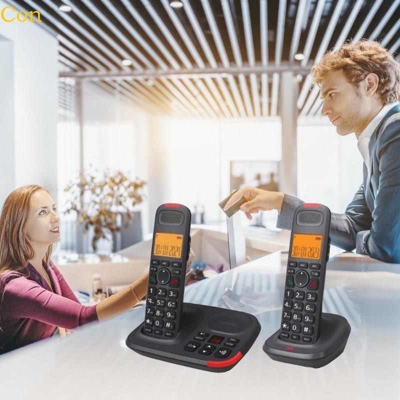 Con DECT Cordless Phone Expandable With 2 Handsets Telephont For Multi ...