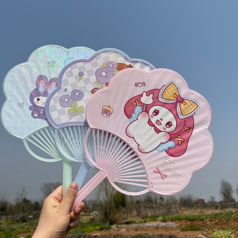 Large Cartoon Plastic Fan Cute Handheld Fan for Students and Children ...