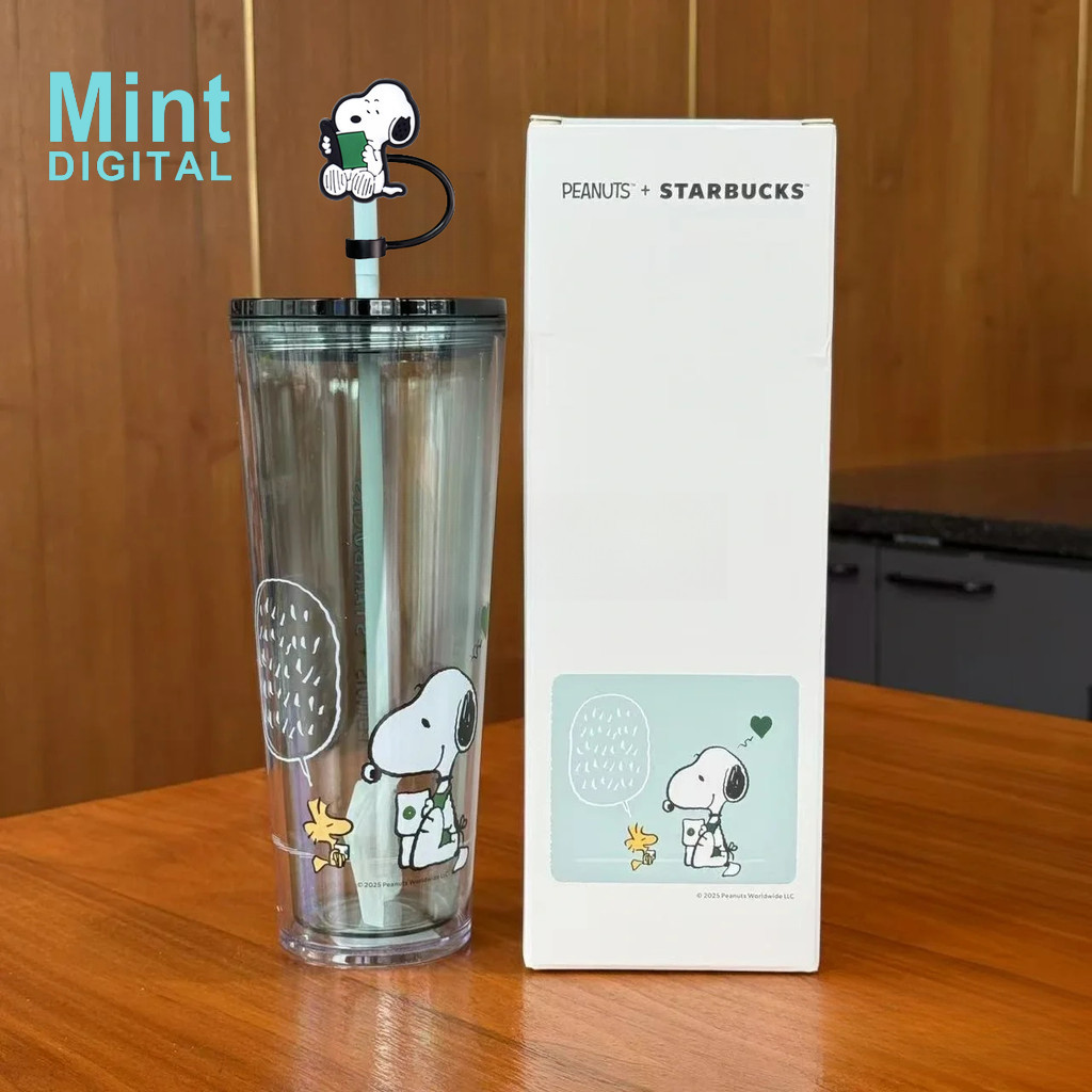 Starbucks Cup with Straw Cap 710ml Joint Name Cute Limited Edition Peanuts Joe Kind Snoopy Cup ...