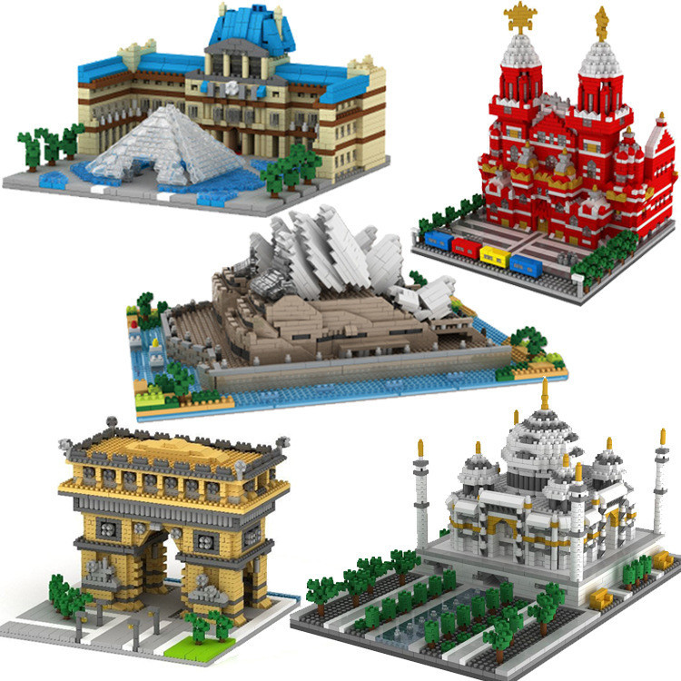 Collect All Fun YZ Mini Blocks Taj Mahal Architecture Pisa World ...