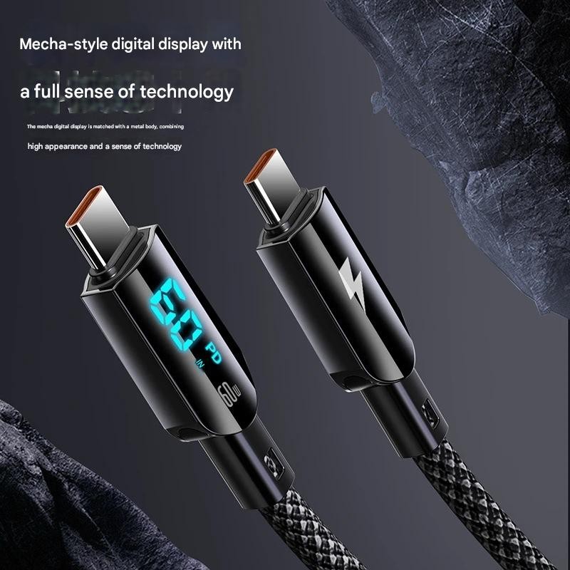 1.2M Digital display 100W super fast charging data cable suitable for ...
