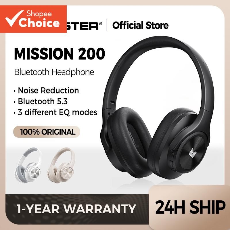 Monster MISSION 200 Bluetooth Headphone Wireless Headphone Gaming Low ...