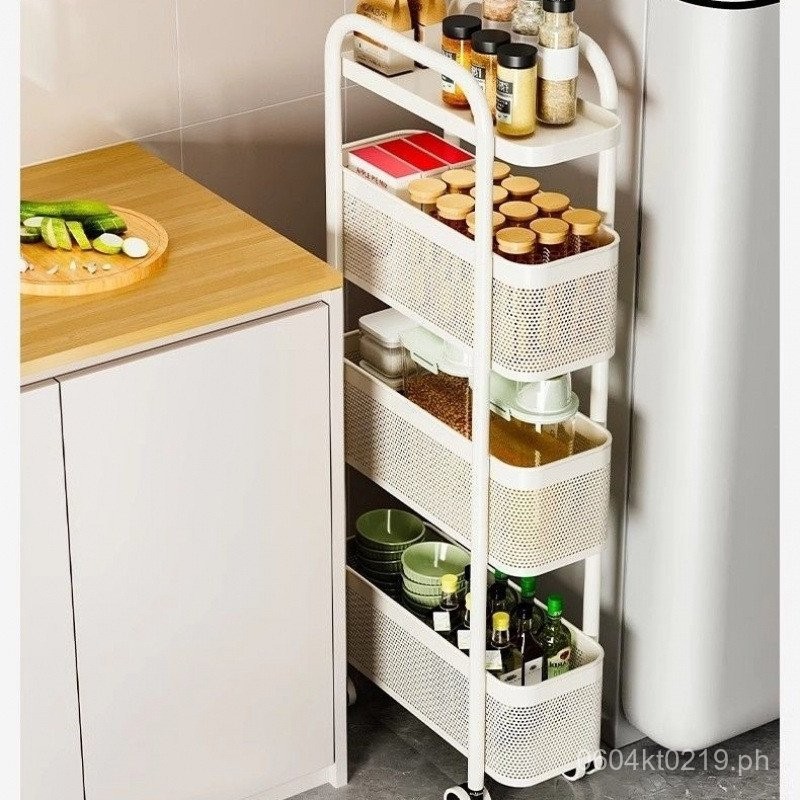 Narrow Gap Gap Storage Rack Small Cart Refrigerator Multi-Functional ...
