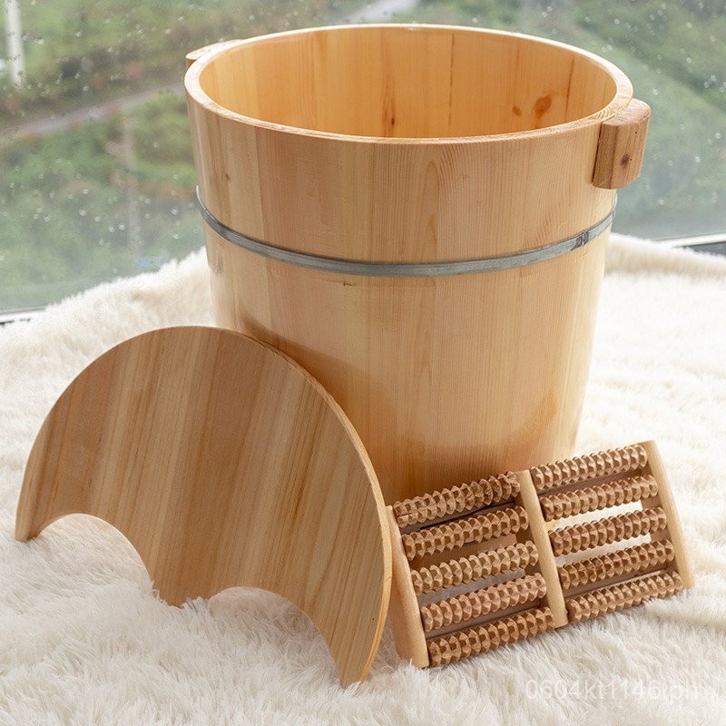 Guai Centimeter Solid Wood Foot Bath Bucket Insulation40Household Small ...